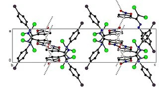 Figure 3. View down the b-axis of the title compound showing the face-to-face π-π stacking ...